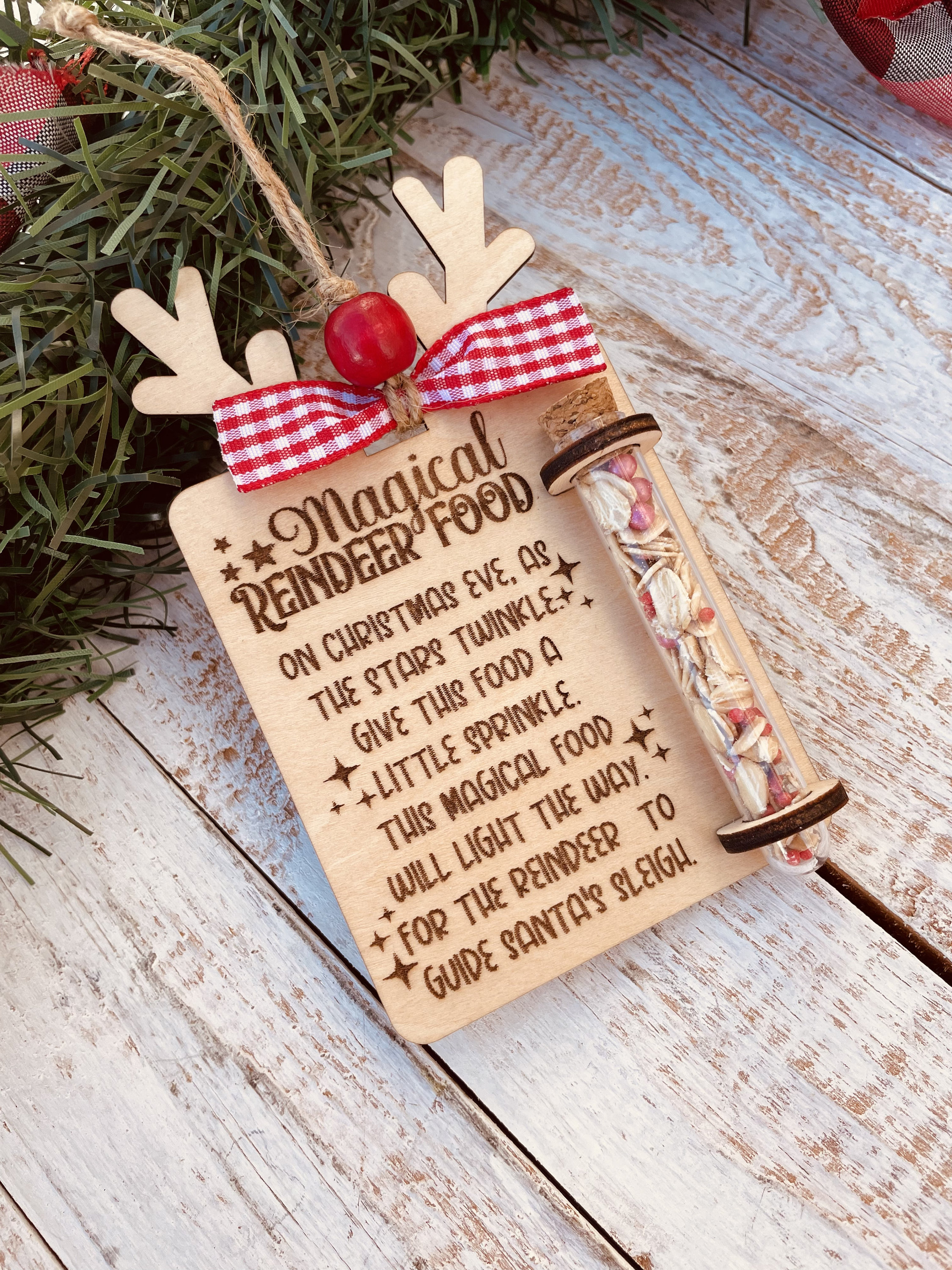 Magical Reindeer Food, Personalized Ornament for Kids, Christmas Eve ...