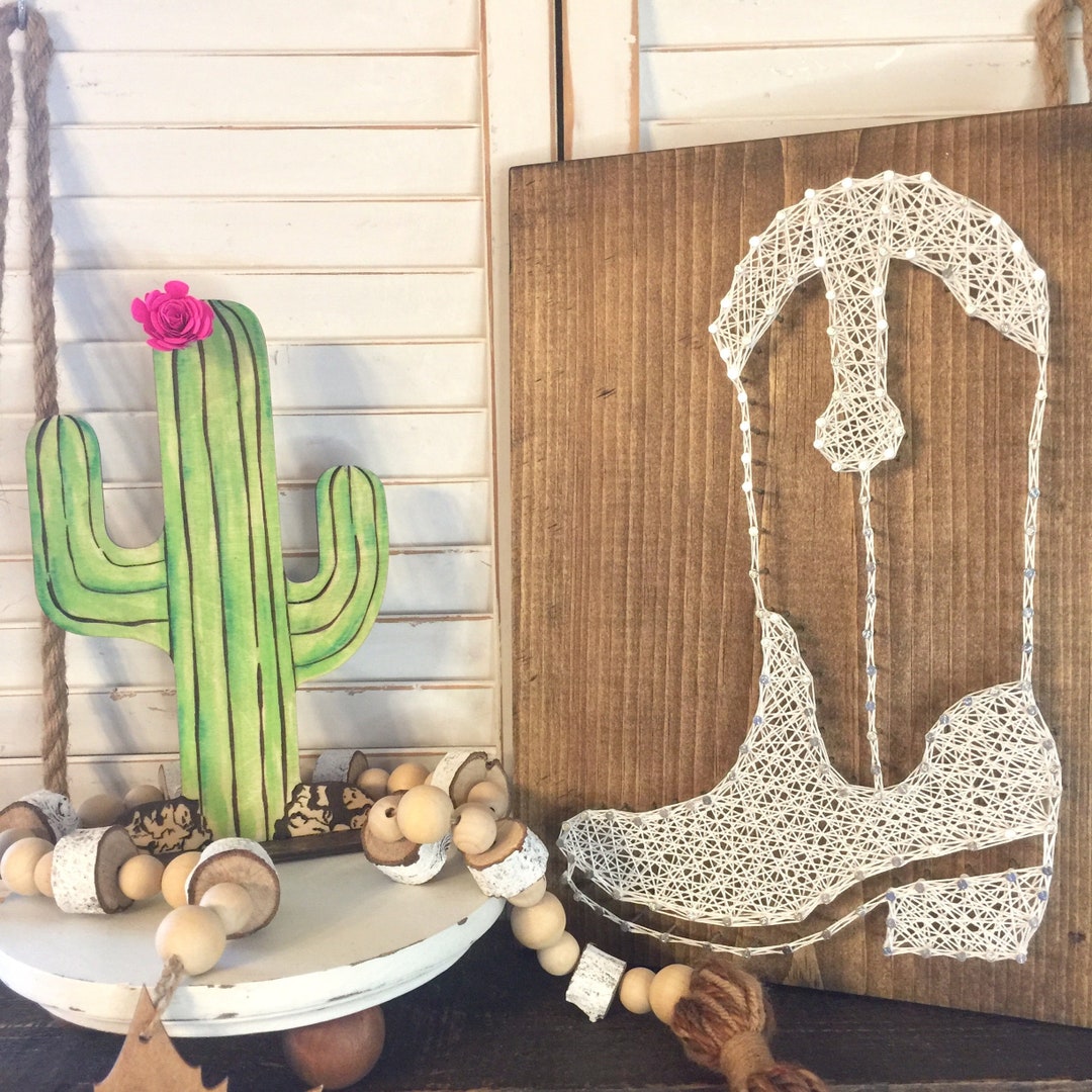 Standing Wooden Cactus, Saguaro Cactus, Arizona Decor, Southwestern Art ...