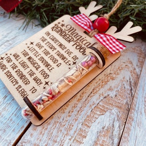Magical Reindeer Food, Personalized Ornament for Kids, Christmas Eve ...