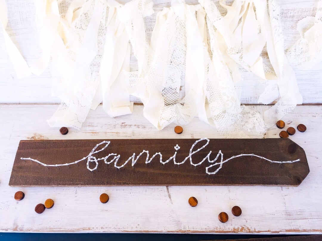 Family Photo Prop Sign, Wood Family Sign, Family String Art Sign ...