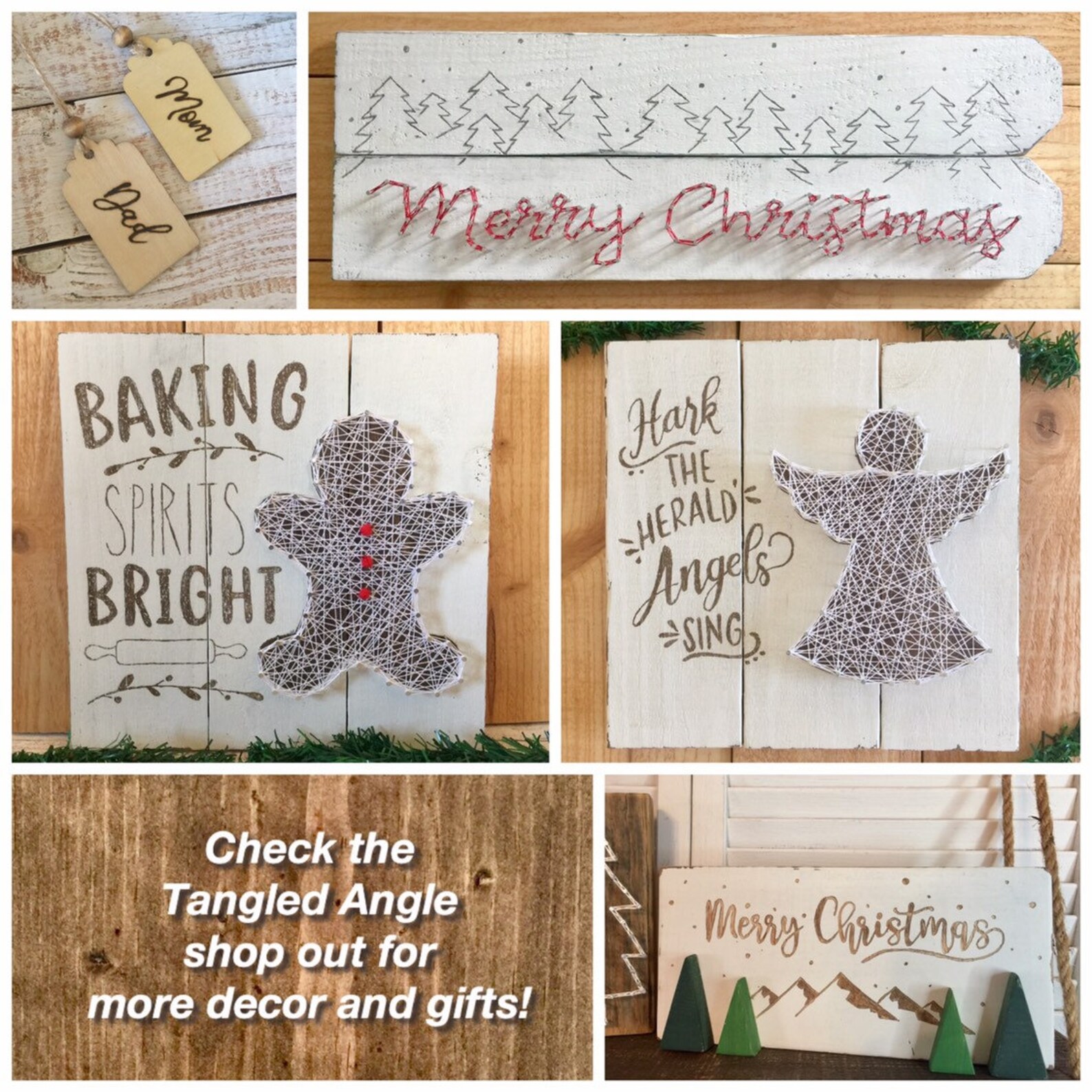 String Art Tree Rustic String Art Tree Decor Christmas - Etsy