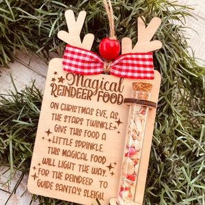 Magical Reindeer Food, Personalized Ornament for Kids, Christmas Eve ...