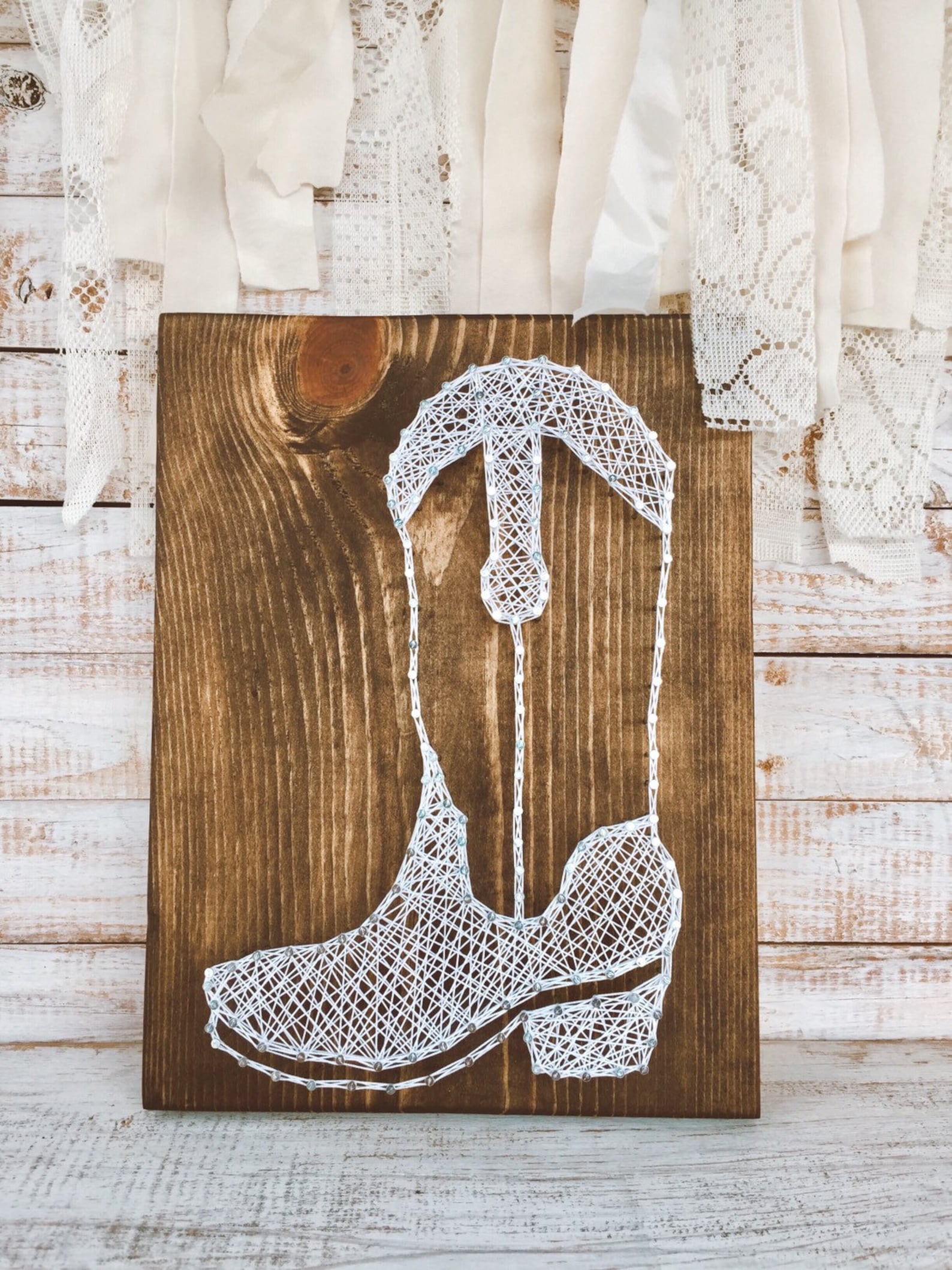Cowgirl Boot String Art, Cowgirl Nursery, Western Nursery Decor, Costal ...
