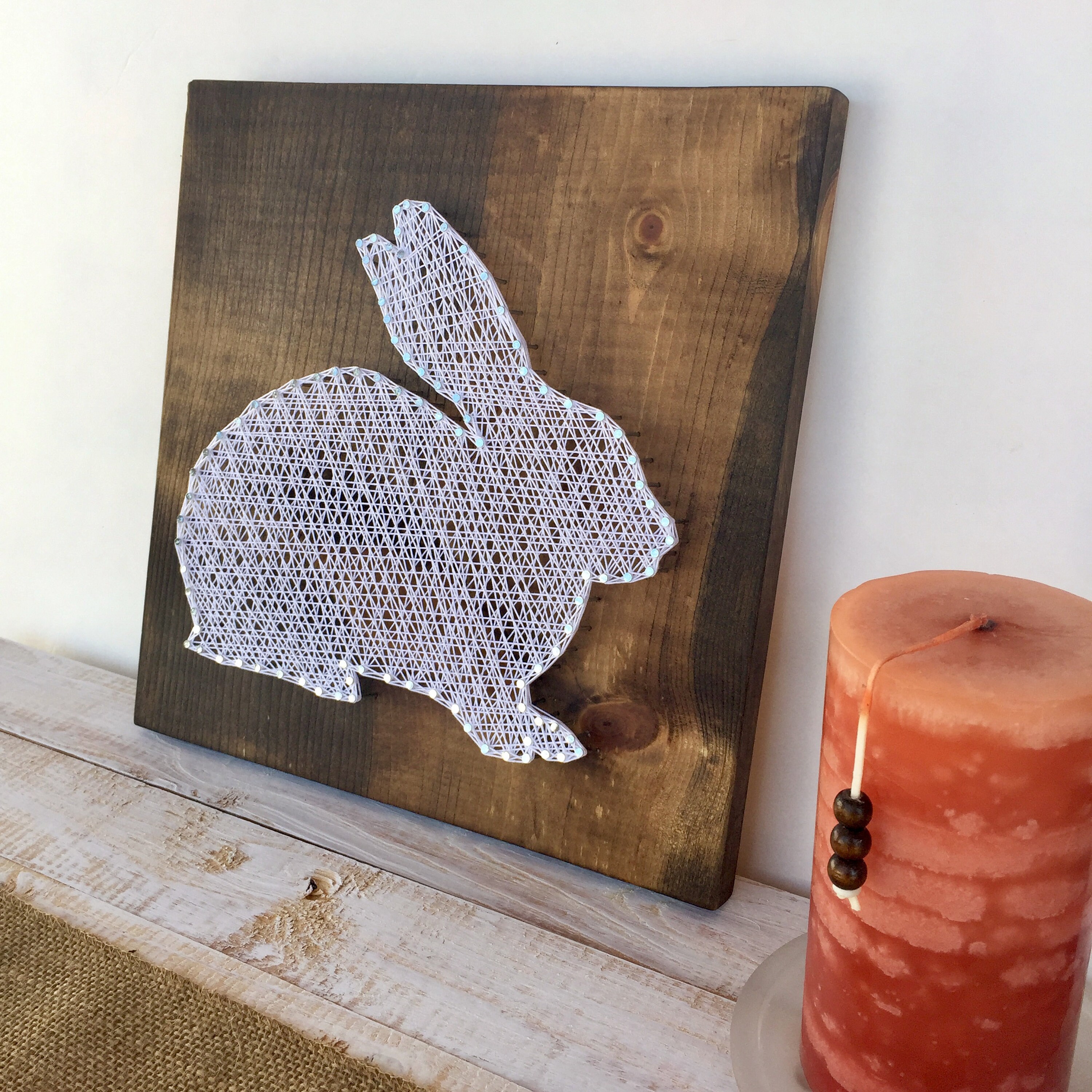 Bunny String Art Baby Girls Nursery Decor Wilderness Themed - Etsy ...