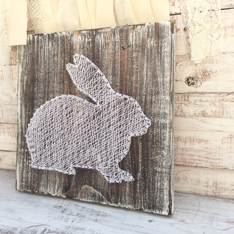 Bunny String Art Baby Girls Nursery Decor Wilderness Themed - Etsy ...