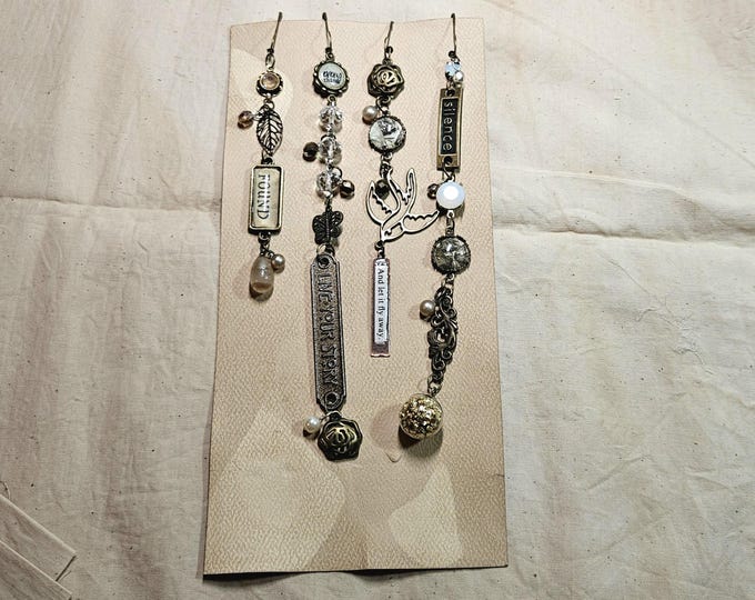 Handmade Beaded Chain, Junk Journal Charms, Journal Dangles, Beaded ...
