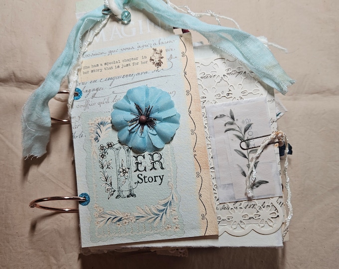 Handmade Junk Journal, Cotton Rag Junk Journal, Ring-bound Journal ...