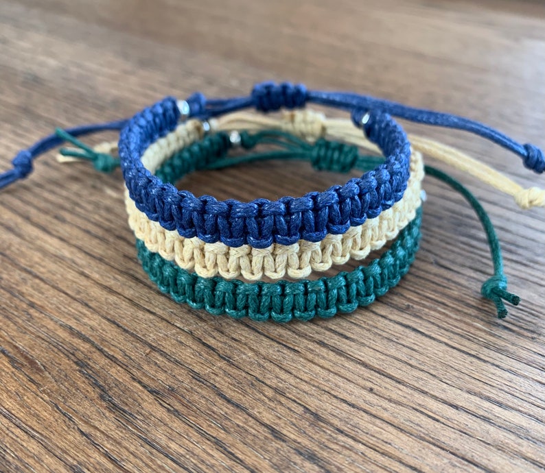Mens Black Chunky Friendship Bracelet Boyfriend Gift Knotted - Etsy