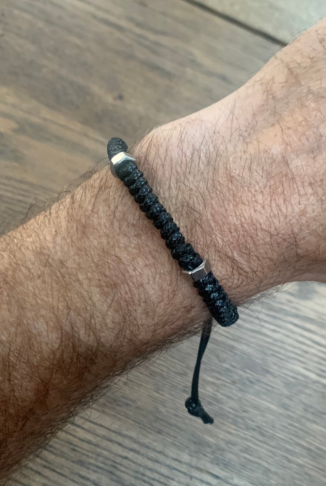 Steel Hex Nut Snake Knot Surf Bracelet, Boyfriend Gift, Knotted ...