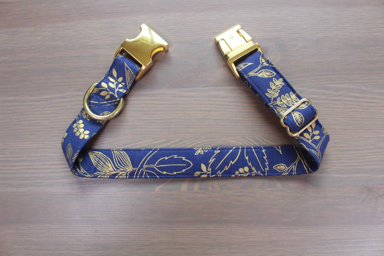 The Royals Royal Navy Blue Dog Pet Collar Queen Anne | Etsy