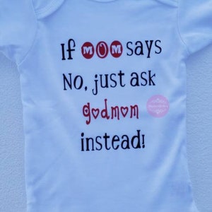 God Mom Onesies, Godmother Gifts, Unisex Bodysuits, My God Momma Don't ...