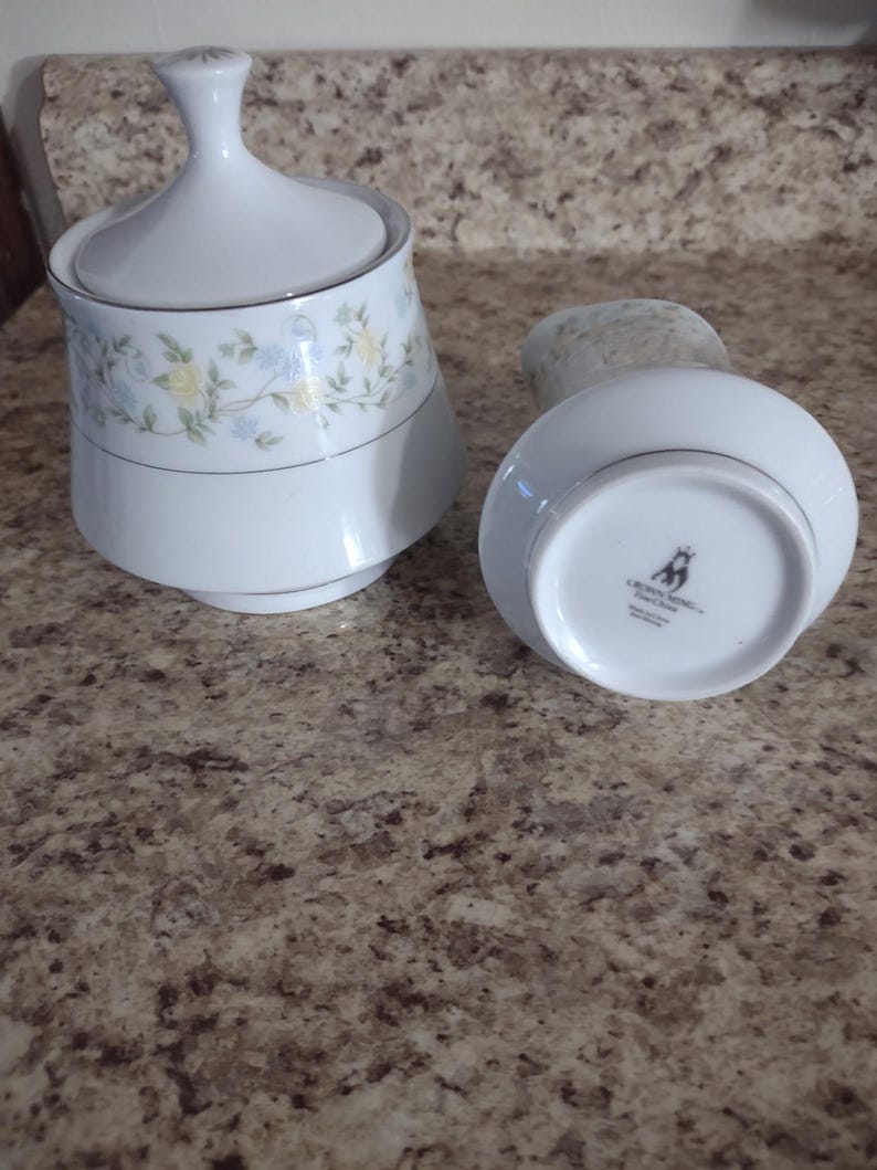 Vintage Crown Ming Sugar and Creamer Set - Etsy