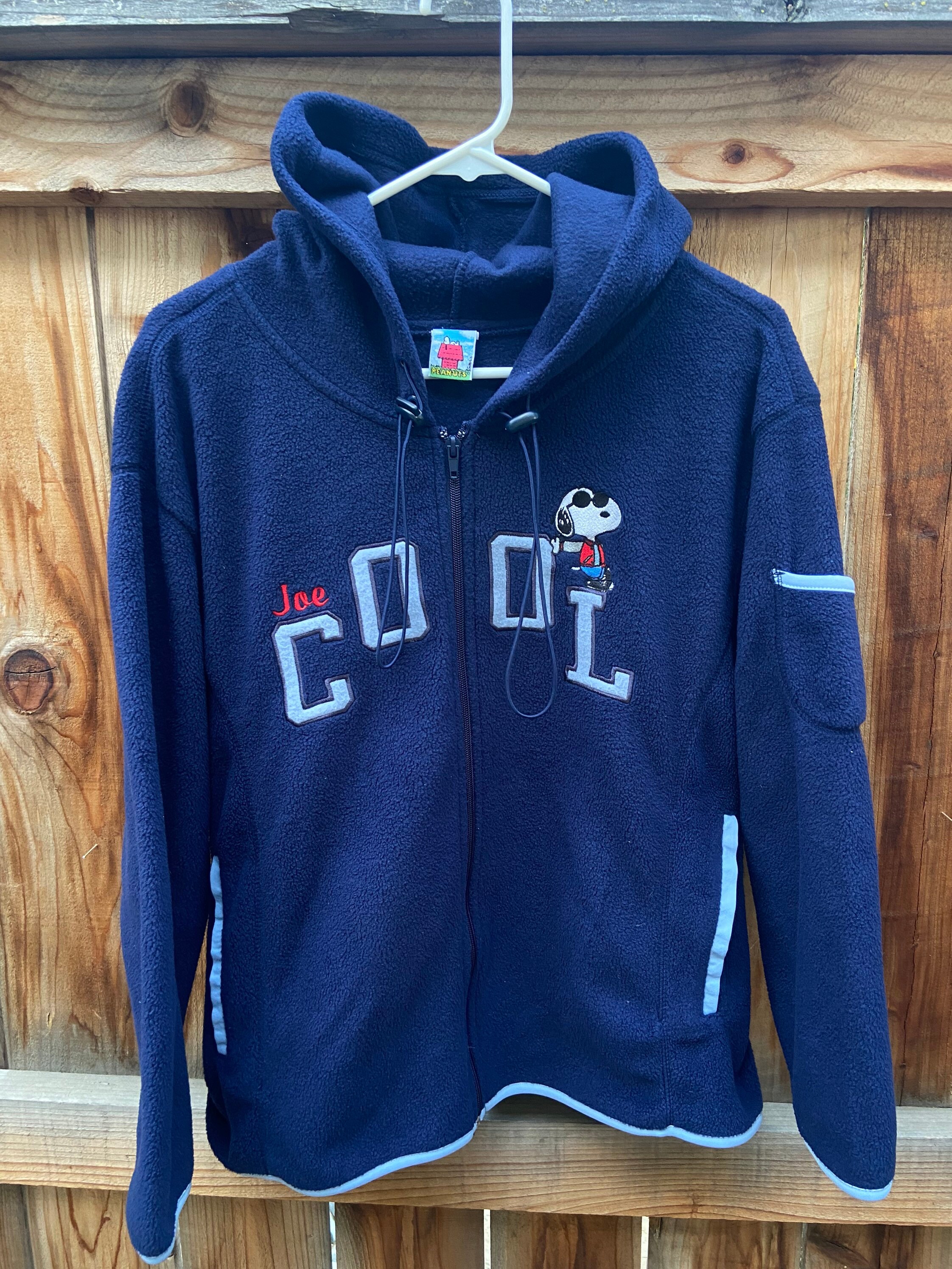 Vintage Peanuts Joe Cool Snoopy Hoodie Size Medium Etsy