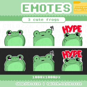 3 Cute Frog Twitch/discord Emotes! - Etsy