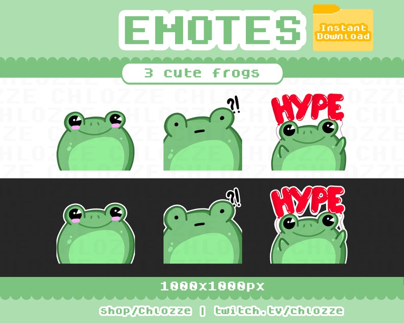 3 Cute Frog Twitch/discord Emotes! - Etsy