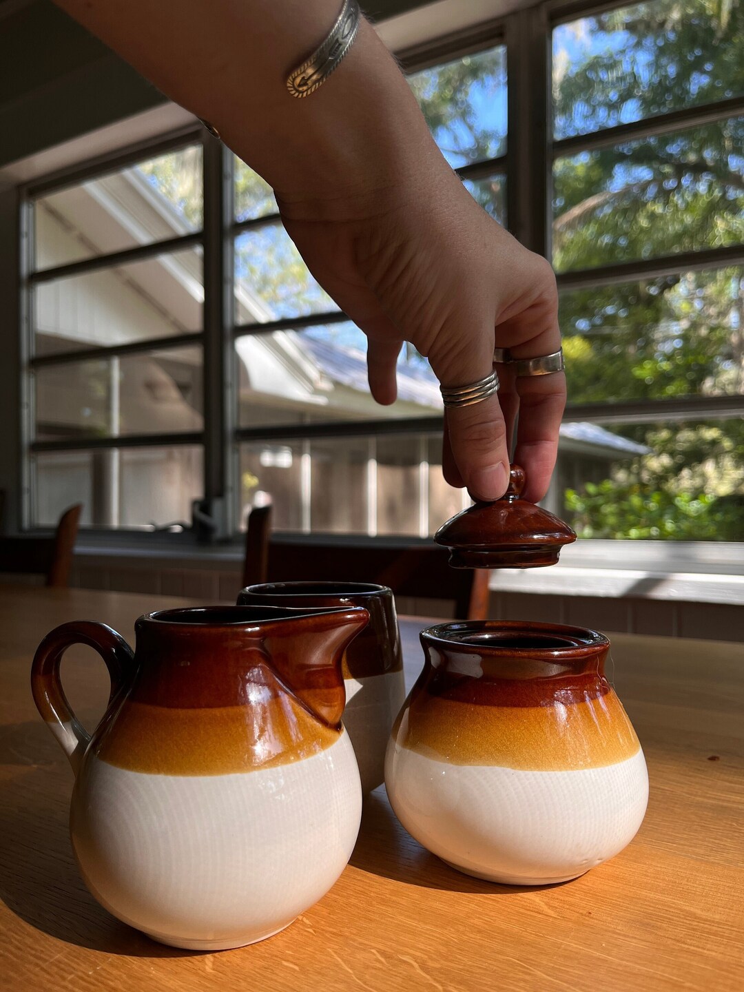 Vintage 1970s Coffee Set / Vintage 70s Cream Sugar Set / Vintage Coffee ...