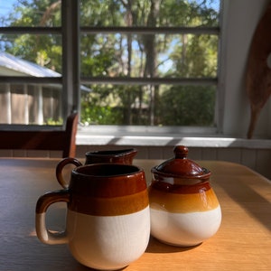 Vintage 1970s Coffee Set / Vintage 70s Cream Sugar Set / Vintage Coffee ...