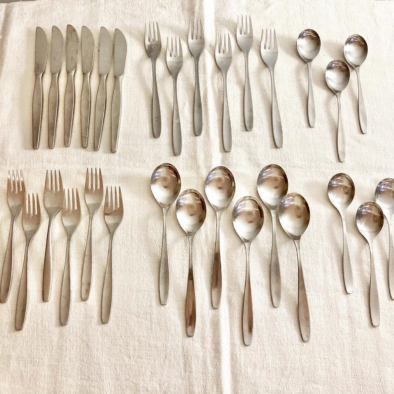 Vintage WMF Cromargan Alpha 30 Piece Flatware Set | Etsy