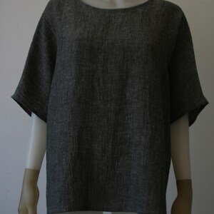 Linen Top, Linen Shirt, Linen Tee, Plus Size, Made in USA, Oversize ...