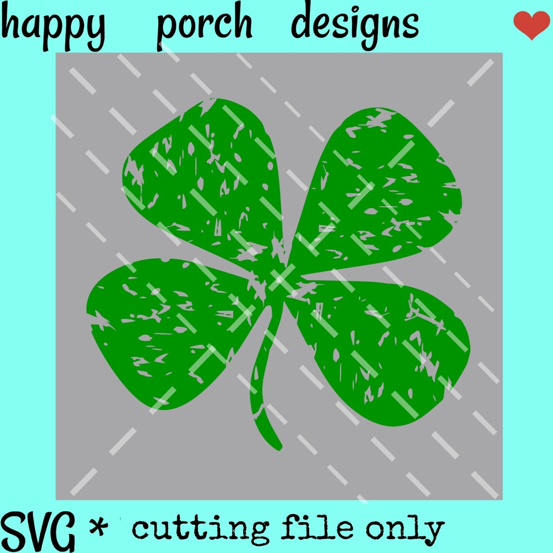 Distressed Shamrock SVG Distressed Four Leaf Clover Svg St. - Etsy