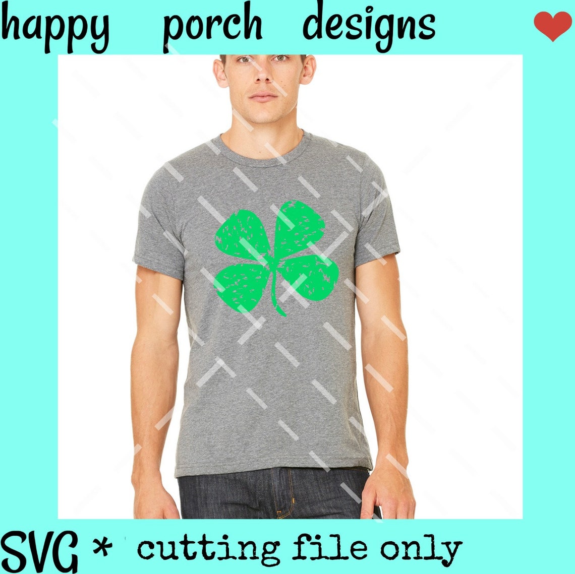 Distressed Shamrock SVG Distressed Four Leaf Clover Svg St. - Etsy