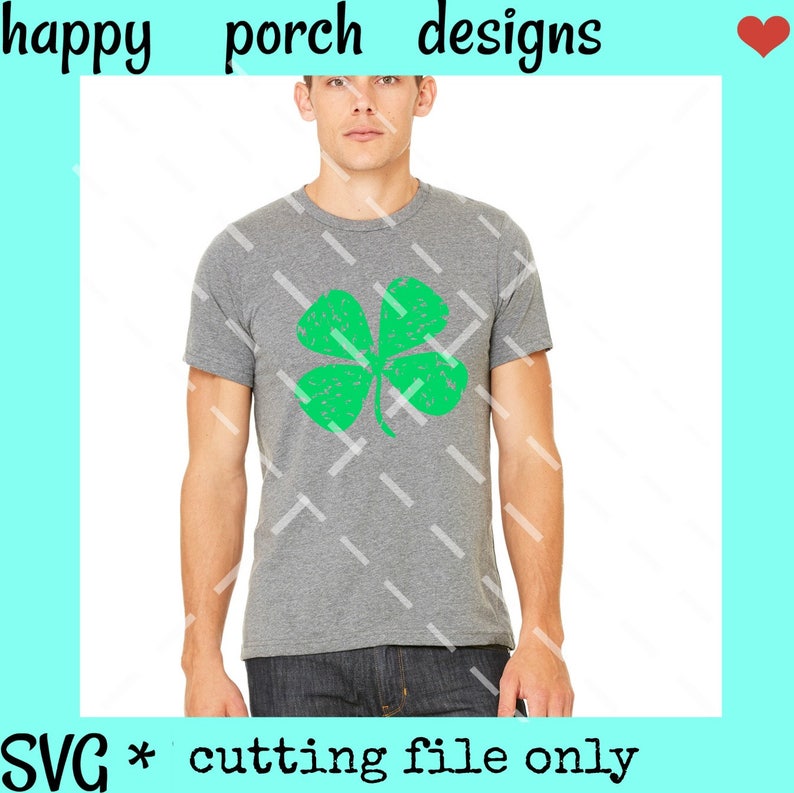 Distressed Shamrock SVG Distressed Four Leaf Clover Svg St. | Etsy