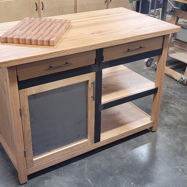 Wood Metal Kitchen Island Cart - Etsy