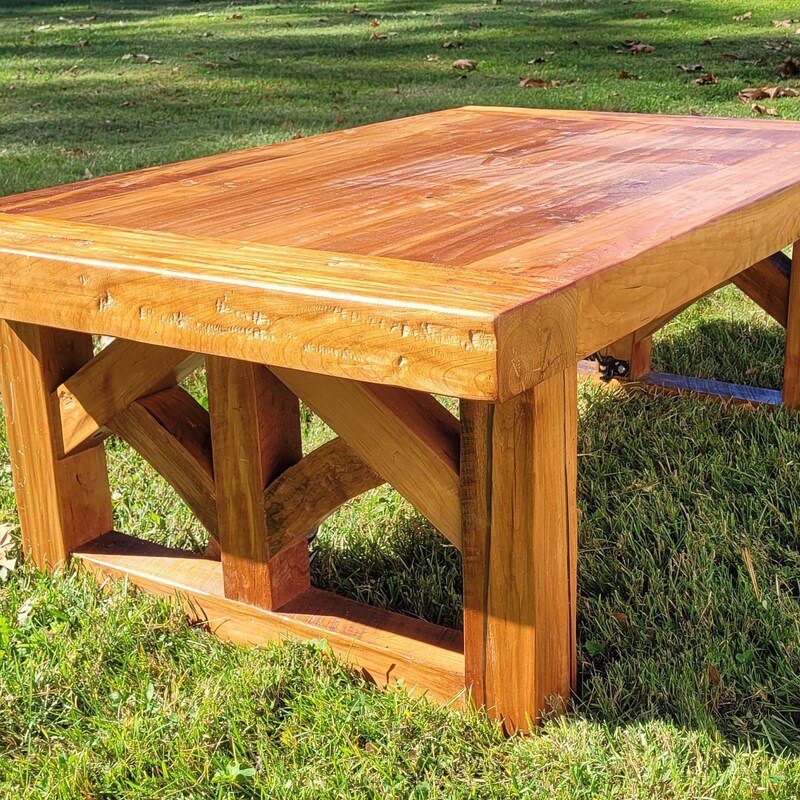 Barn Wood Beam Table - Etsy