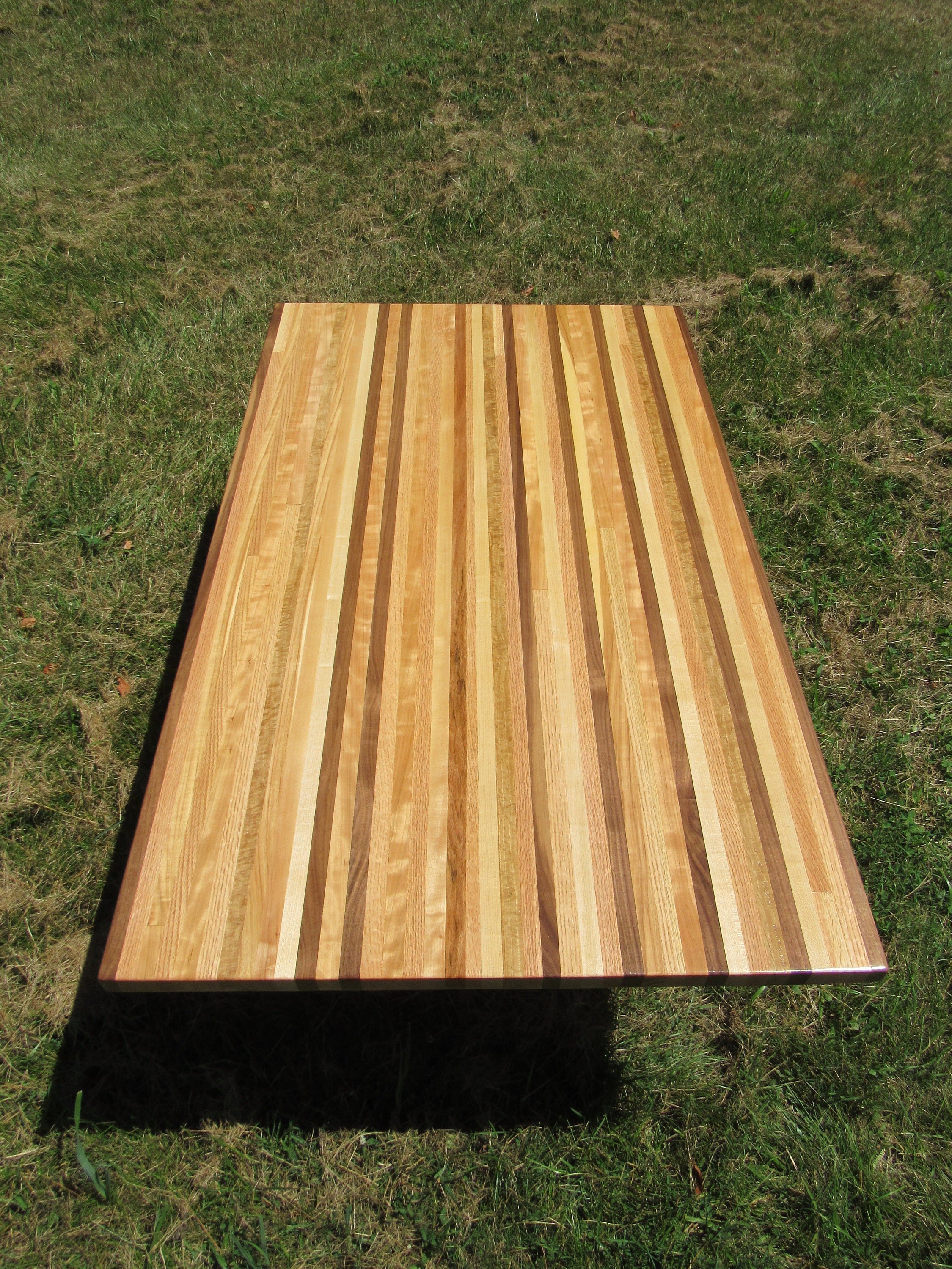 Custom Multi Color/ Multi Species Edge Grain Butcher Block Top, Island ...