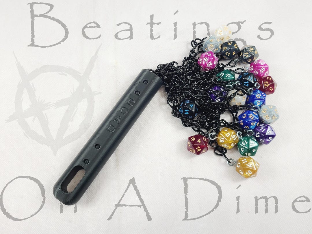 The D20 Flail: A Colorful Dice Flogger for Dnd Players - Etsy