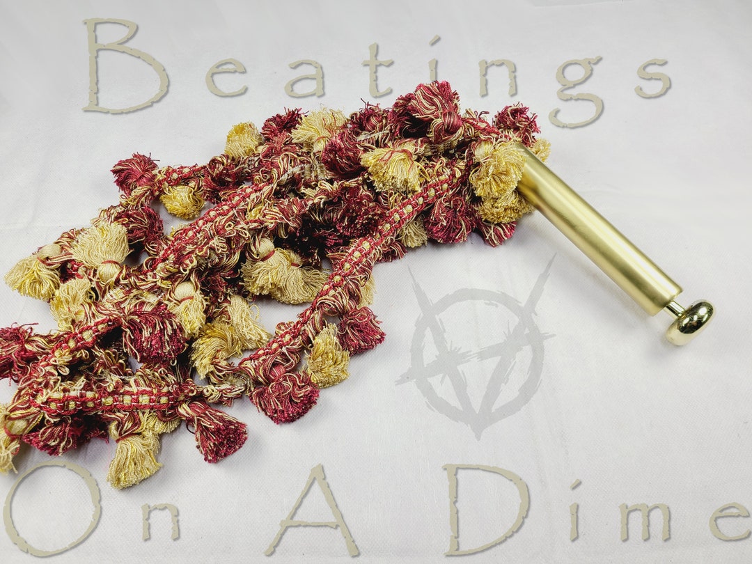 Fluffy Flogger Pom Pom Whip Upcycled BDSM Toy Sustainable Fetish ...