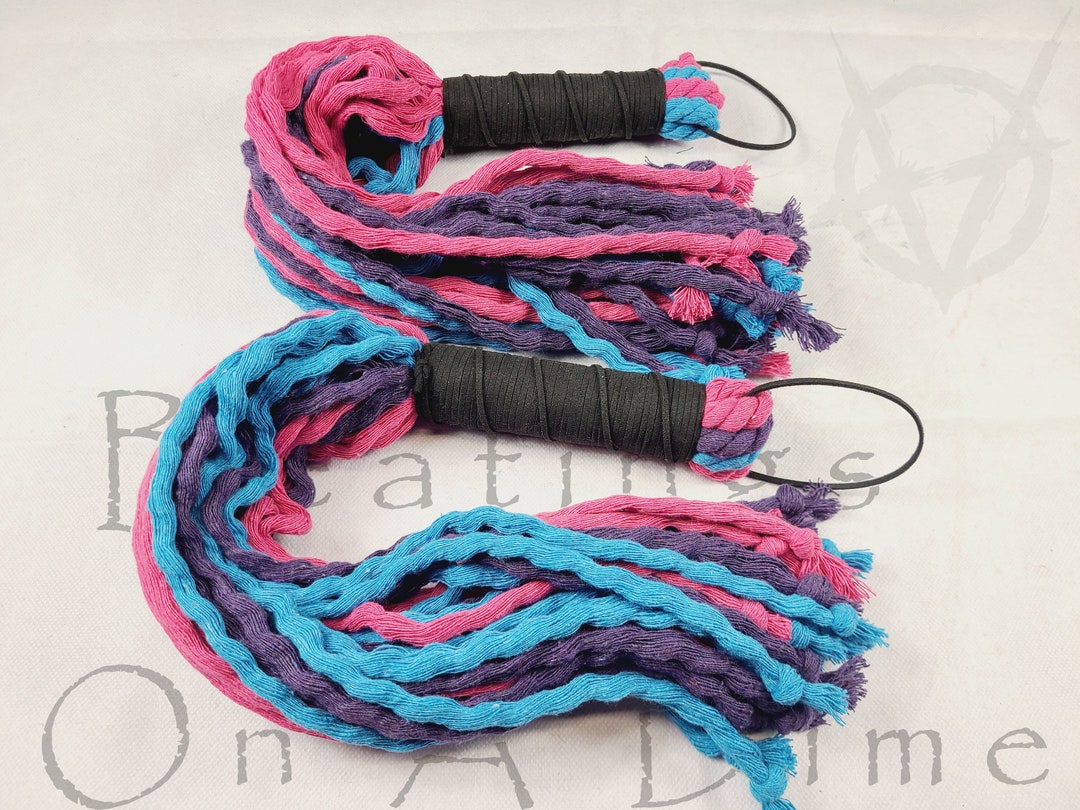 Soft Rope Flogger - Florentine Pair - Upcycled BDSM Toy - OOAK ...