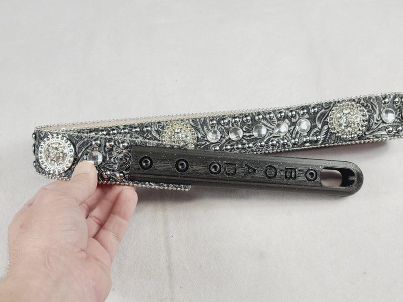 Looped Belt Slappers, Upcycled Leather BDSM Paddle With 3D Printed ...