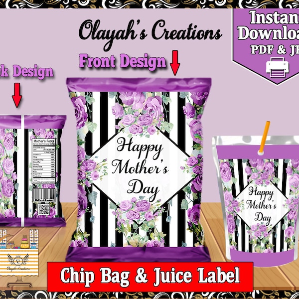 Level 100 Days Unlocked Chip Bag and Juice Label Printable Party Favor ...