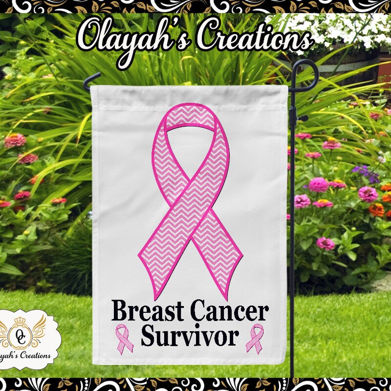 Breast Cancer Yard Flag - Etsy