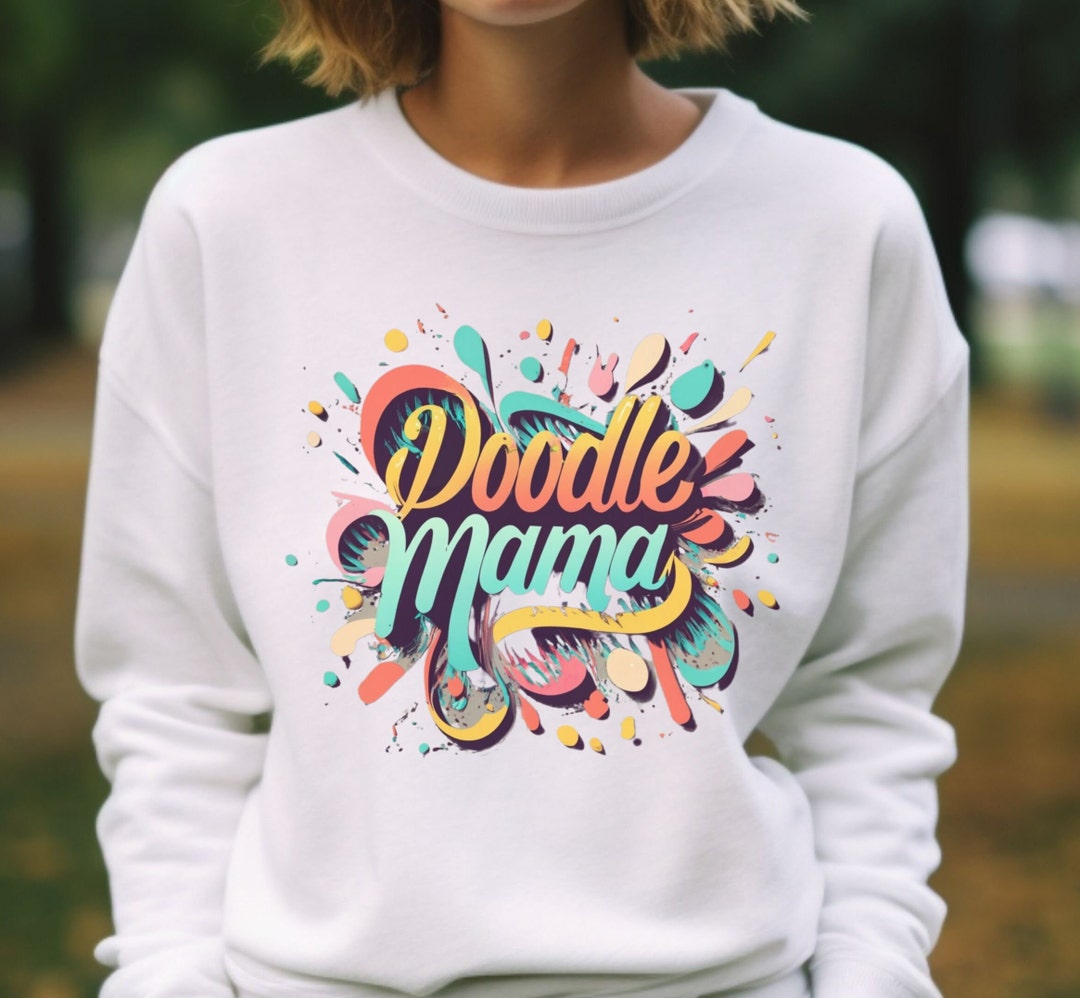 Doodle Mama Comfy Crewneck Sweatshirt, Goldendoodle Mama Vibe Retro ...