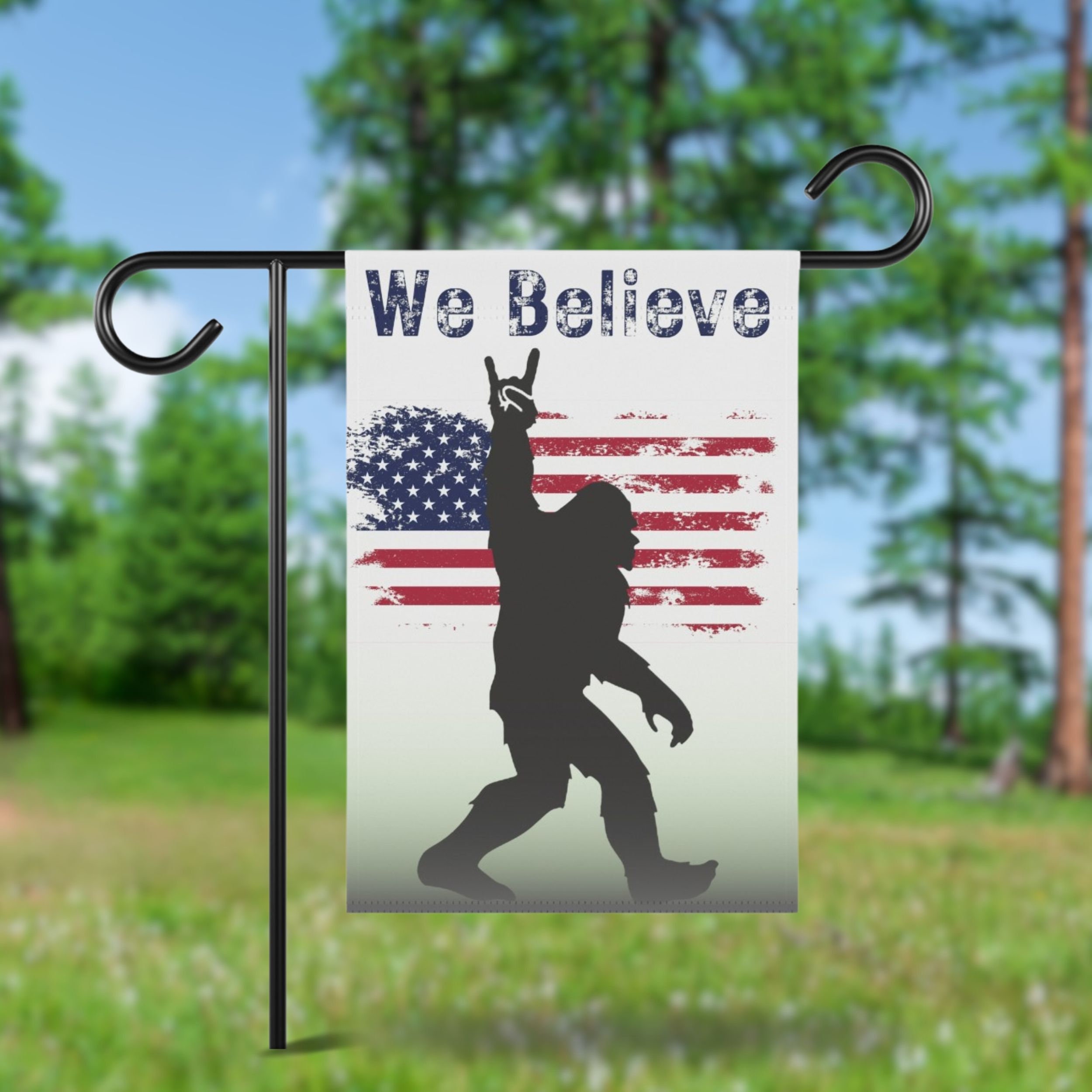 The American Bigfoot Cryptid "we Believe" Garden ,front Yard, RV Flag ...
