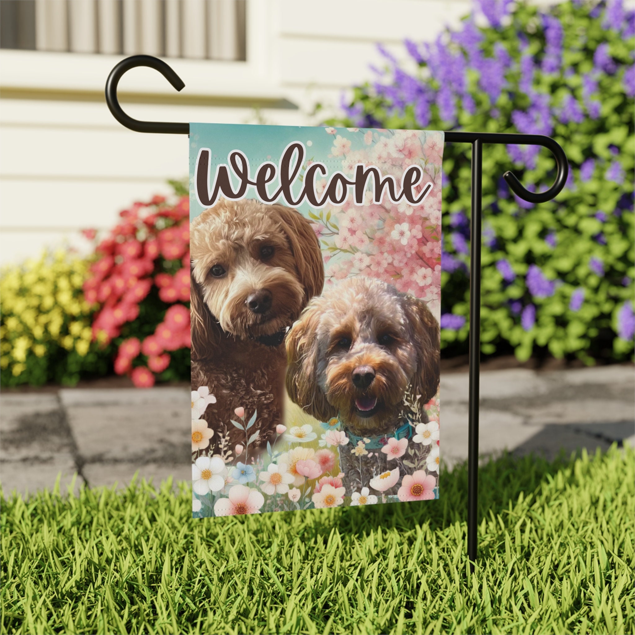 Custom Double Doodle Garden Flag - Etsy