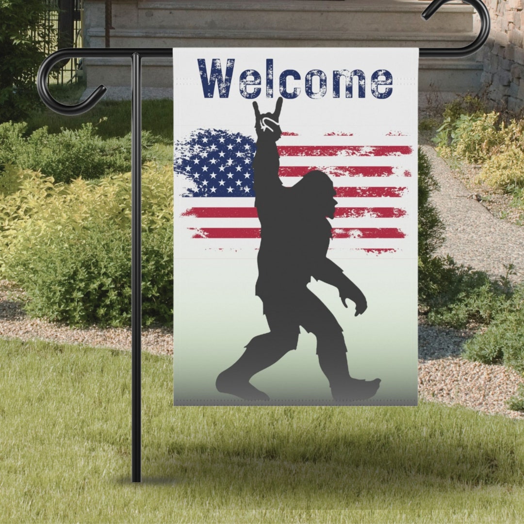 Bigfoot, Sasquatch, Cryptid Welcome Garden Flag, Bigfoot Believer ...
