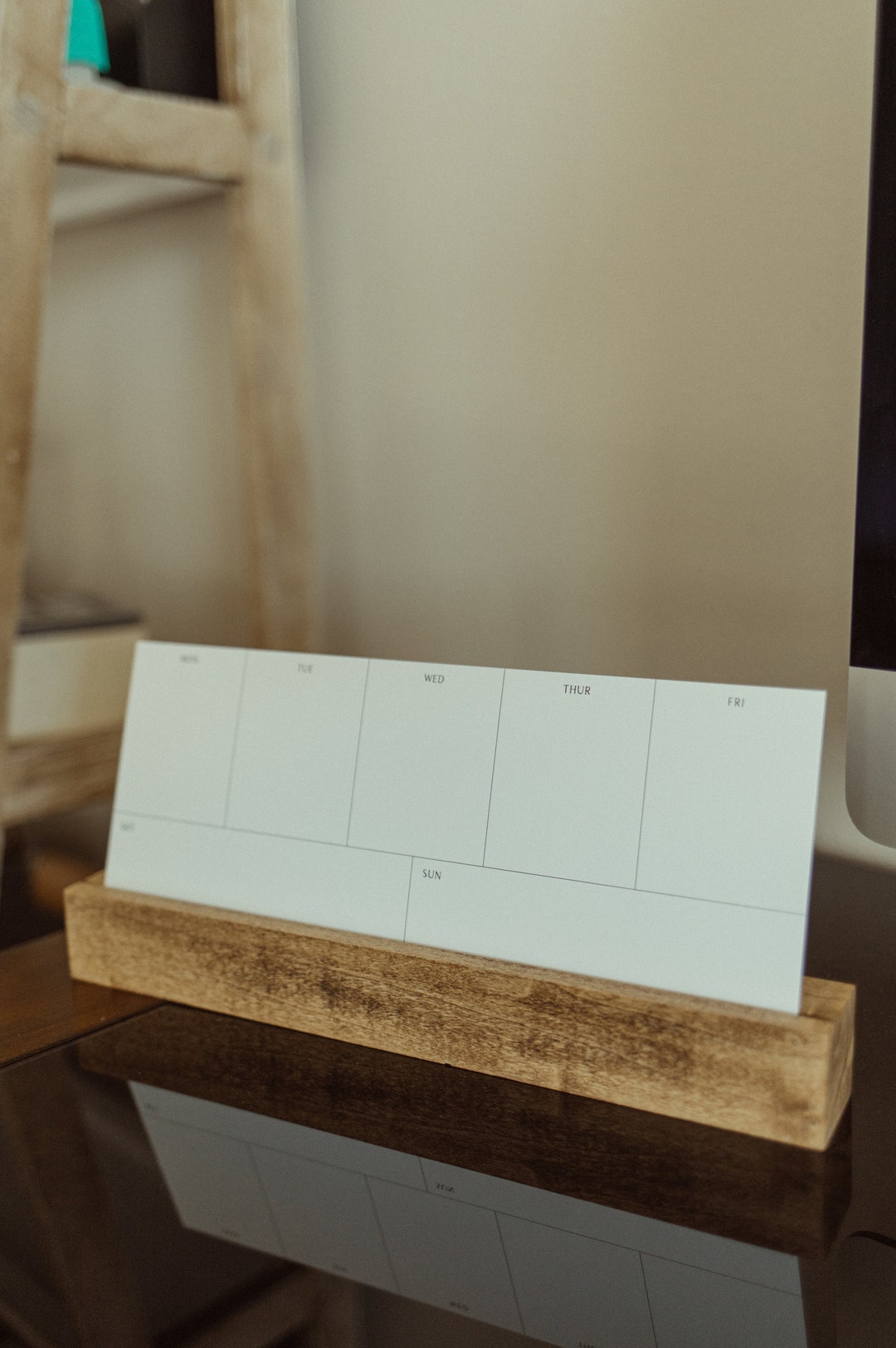 Wooden Desktop Weekly Calendar - Etsy