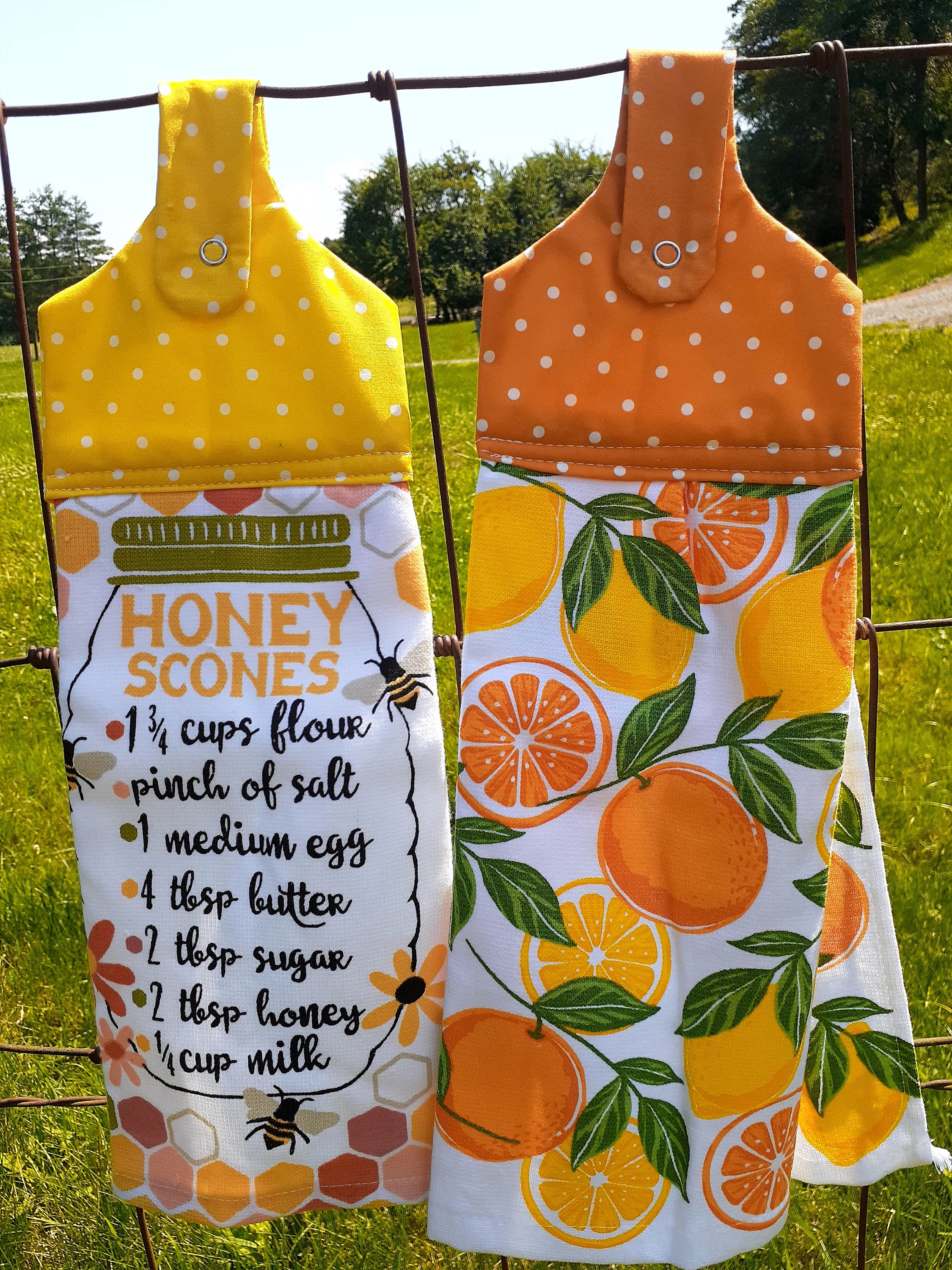 Hanging Kitchen Towels With Snaps-various PATTERNS SUMMER - Etsy