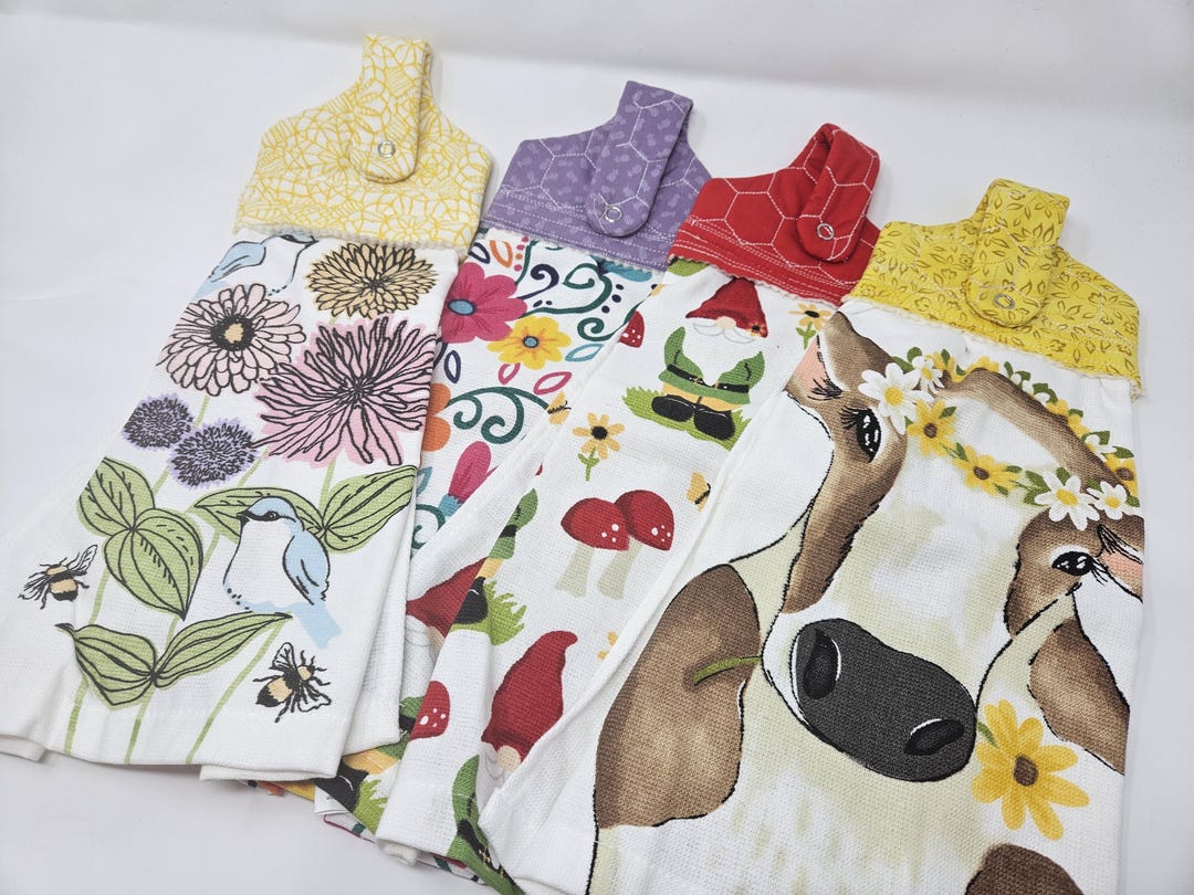 Hanging Kitchen Towels With Snaps-various PATTERNS SUMMER - Etsy
