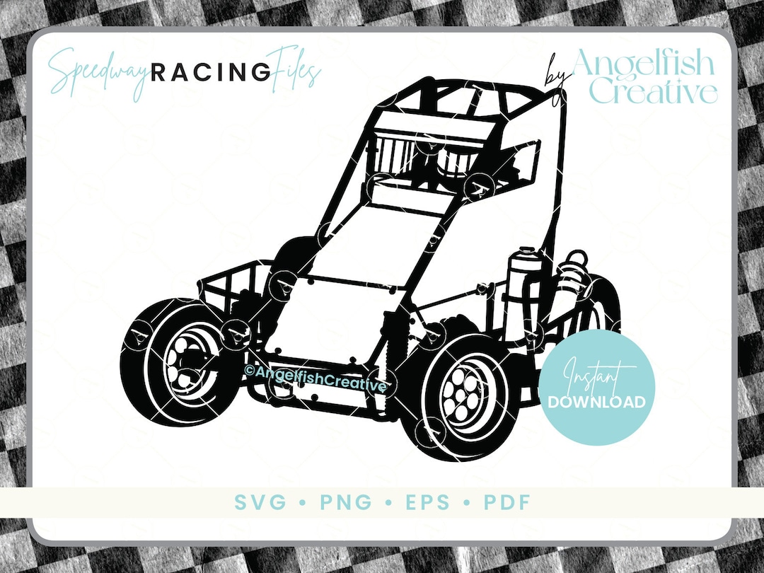 Speedcar Midget Speedway Racing Car - SVG, PNG, EPS Cutting Files ...