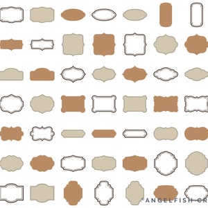 Vintage Label Frames 180 Stamp Border Brushes for Procreate - Etsy