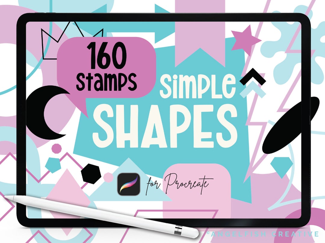 Geometric Shapes for Procreate: 160 Stamp Brushes (digital Download) - Etsy