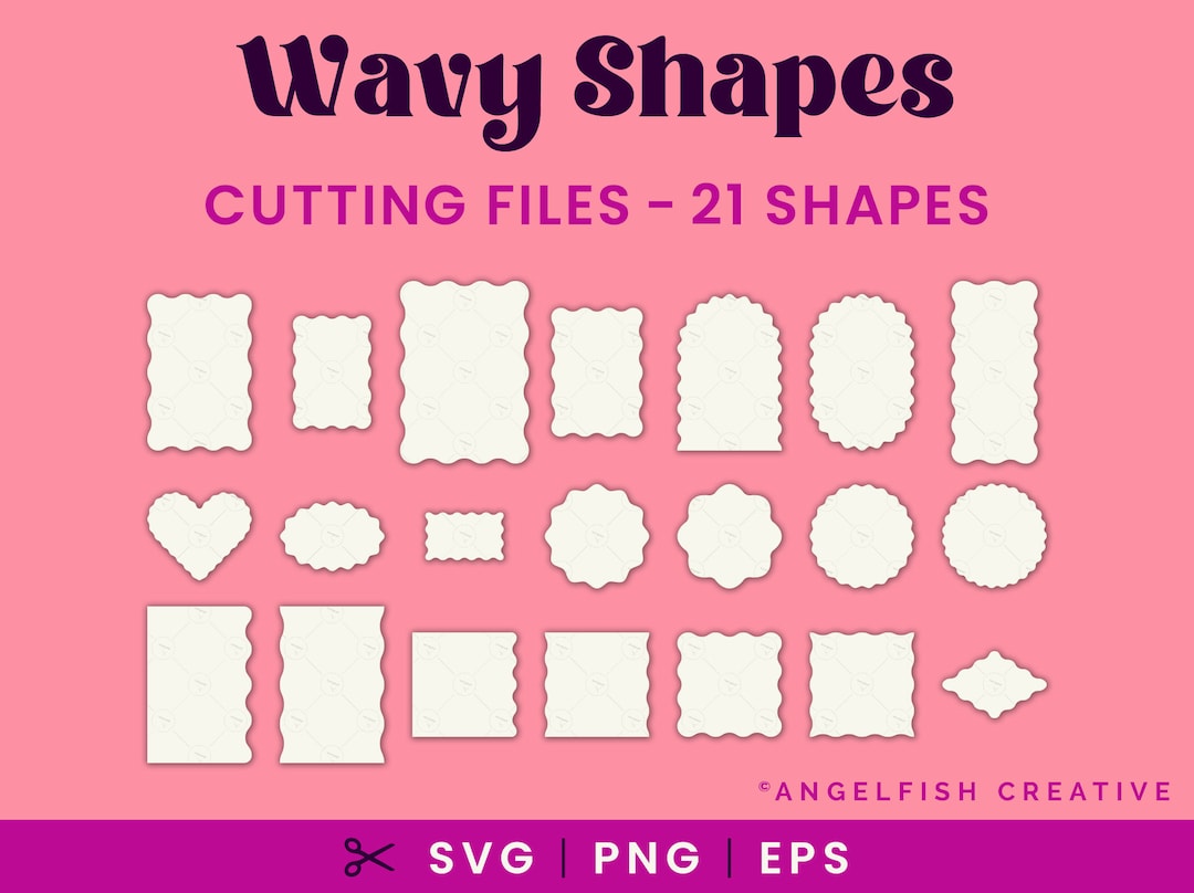 Wavy Shapes Cutting Files: 21 Styles, SVG PNG EPS (digital Download) - Etsy