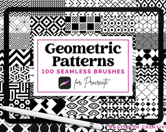 Seamless Patterns Geometric Brushes for Procreate - Etsy