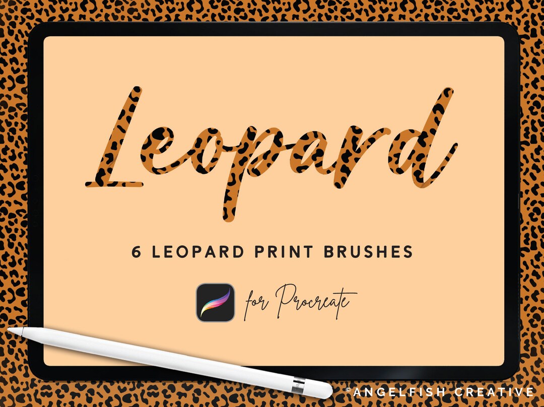 Leopard Print Procreate Brush Set: 6 Animal Brush Styles (digital ...