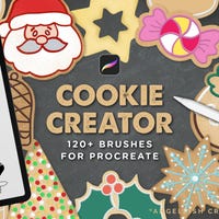 Procreate Retro Cartoon Character Creator Mascot Christmas Holidays ...