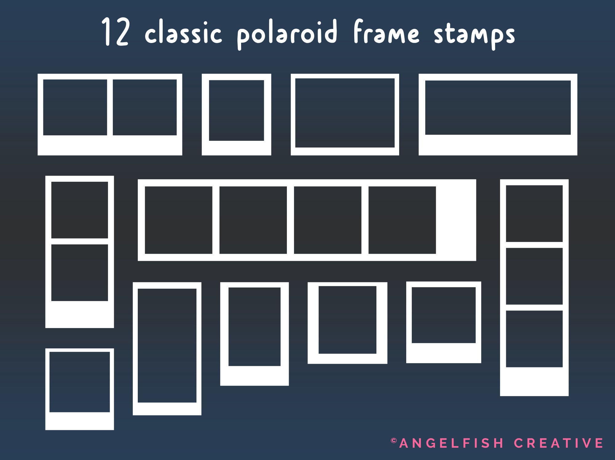 Polaroid Frame Creator Kit for Procreate: Stamp Brush Set (digital ...